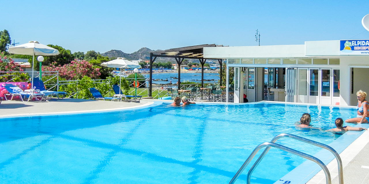 Lejligheder Elpida Beach på Rhodos - Bestil din rejse her!