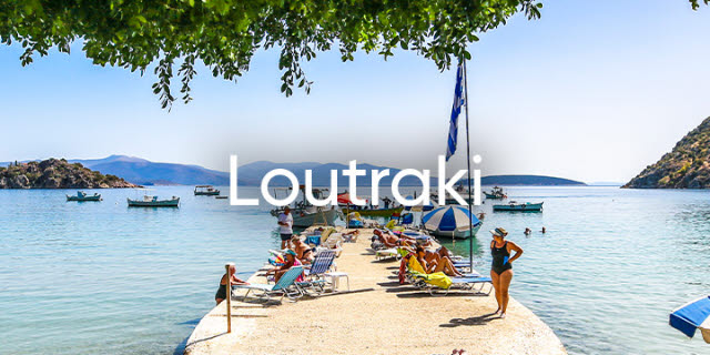 Loutraki - hyggelig strandpromenade og tæt på Athen bestil nu